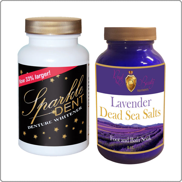 SPECIAL - 8 OZ. Sparkle-Dent Denture Cleaner & 8 OZ. Dead Sea Salts ...